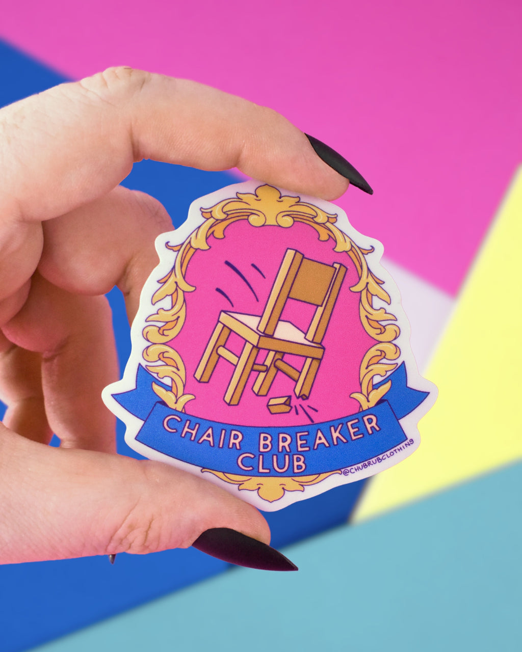 Chair Breaker Sticker – Chub Rub Clothing