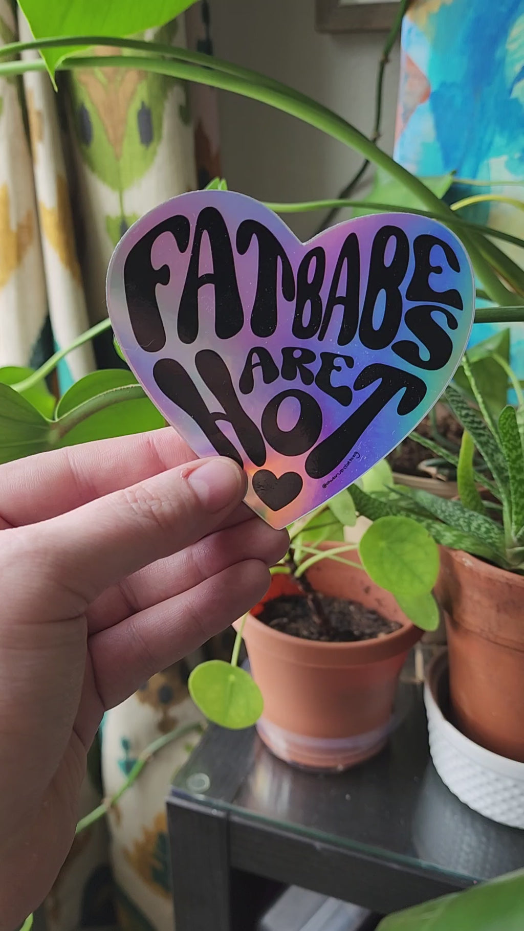 Fat Babes Are Hot Holographic Sticker – Chub Rub Clothing